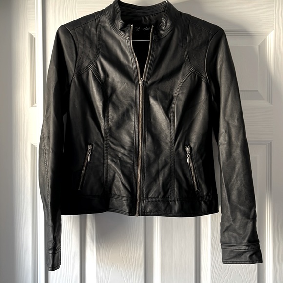 Baccini | Jackets & Coats | Baccini Faux Leather Lined Jacket | Poshmark